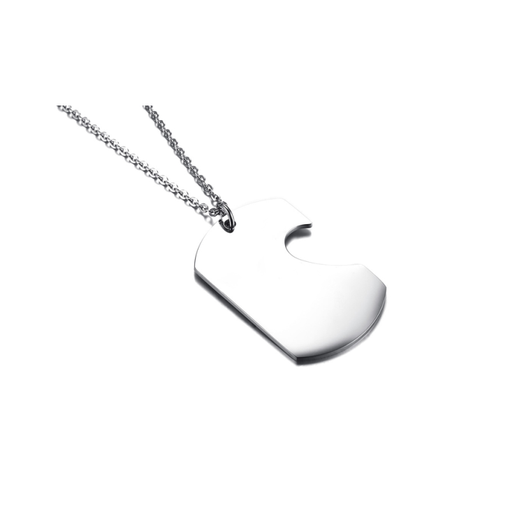 Dijes para novios en acero personalizables - Collar con dijes para pareja